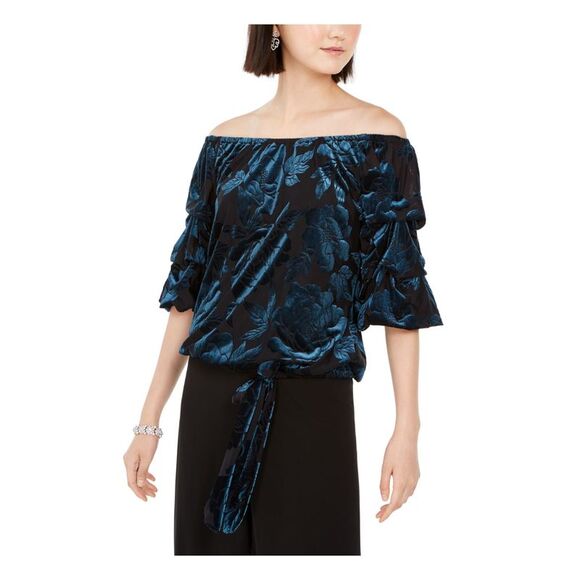 MSK | Tops | Msk Womens Tie Front Short Sleeve Off Shoulder Top | Poshmark